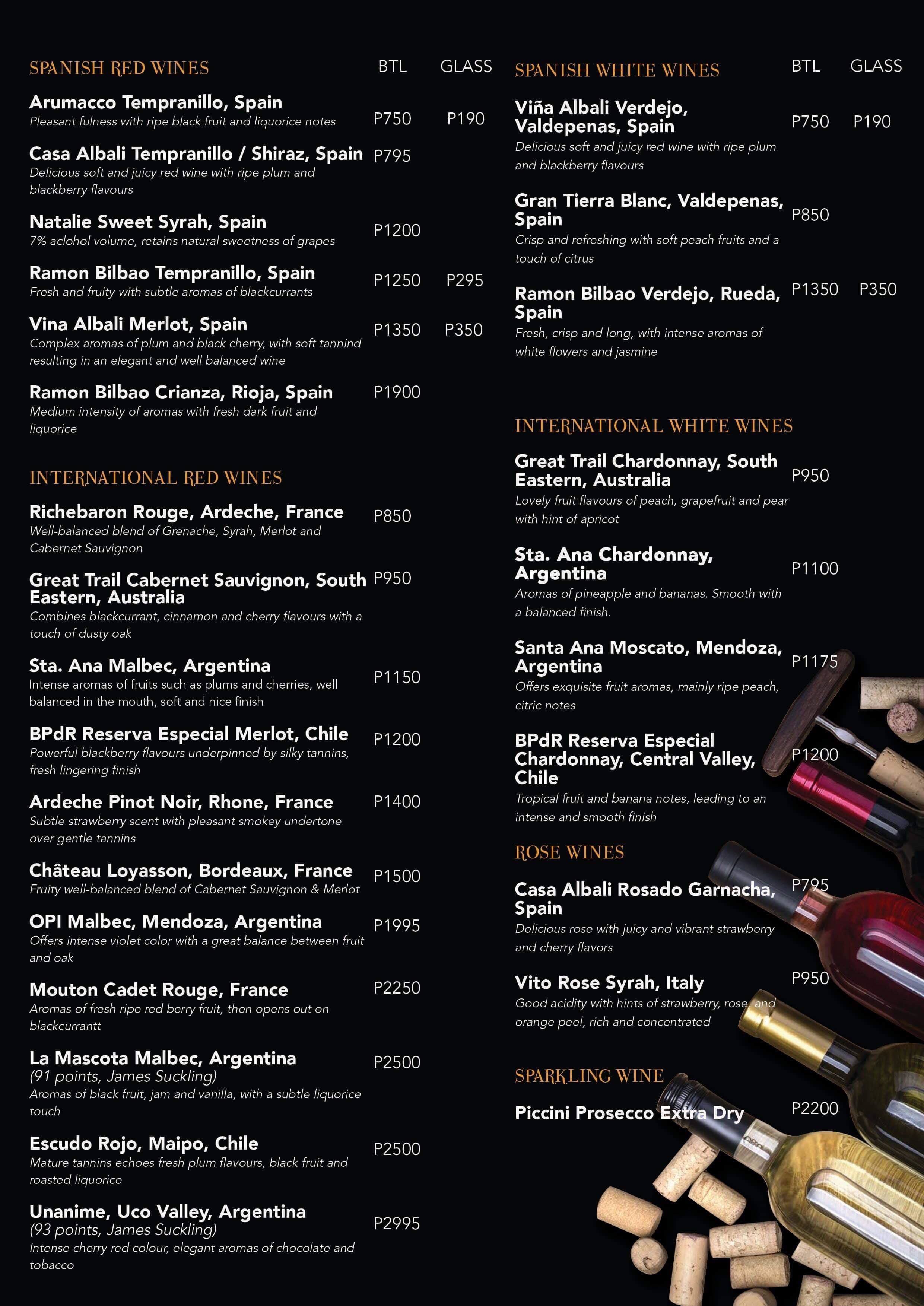 Carta del restaurante Wobbly Pan Spanish Bistro Shangri-La Plaza ...