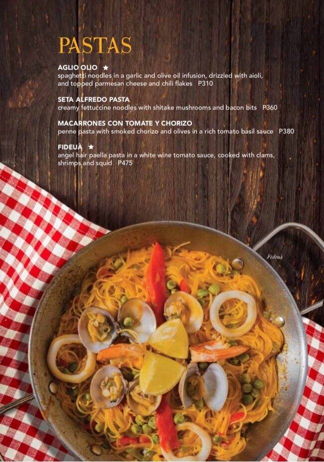 Carta del restaurante Wobbly Pan Spanish Bistro Shangri-La Plaza, Mandaluyong