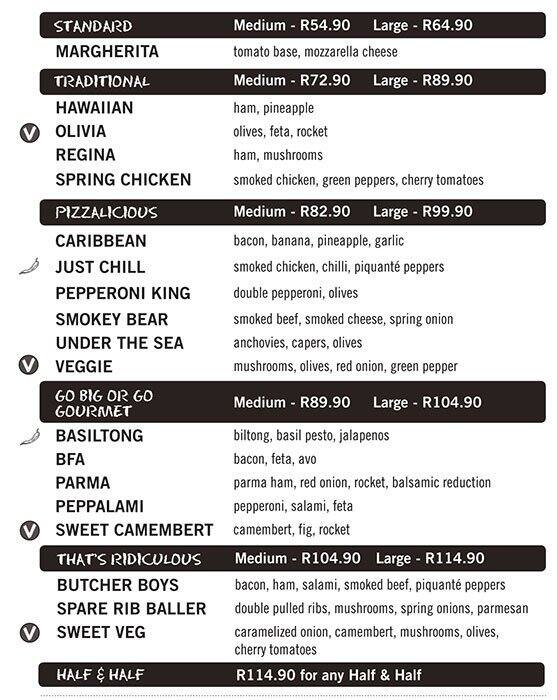 Menu at Tru Pizza pizzeria, Cape Town, SHOP 11 Edgemead Village ...