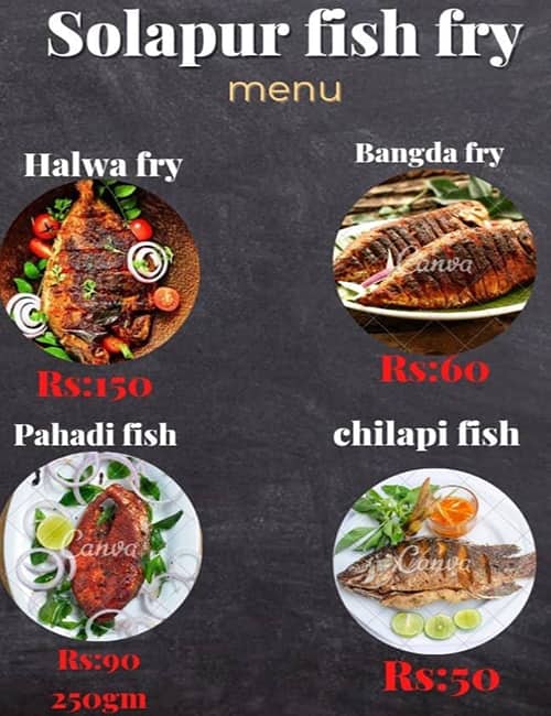 Menu of Solapur Fish Fry, Kondhwa, Pune