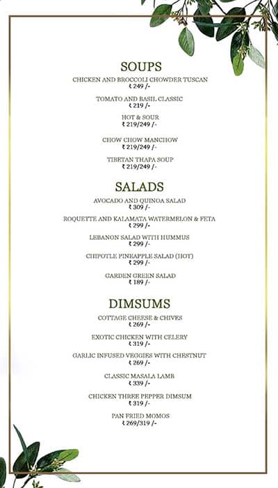 Menu of Buho Rooftop Cafe, Mayapuri Phase 2, New Delhi