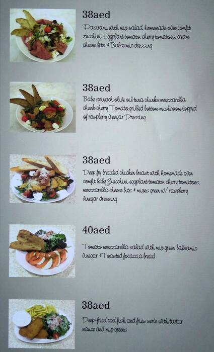 Menu at Pascal Clair cafe, Dubai, EUROPEAN BUSINESS PARK - E311