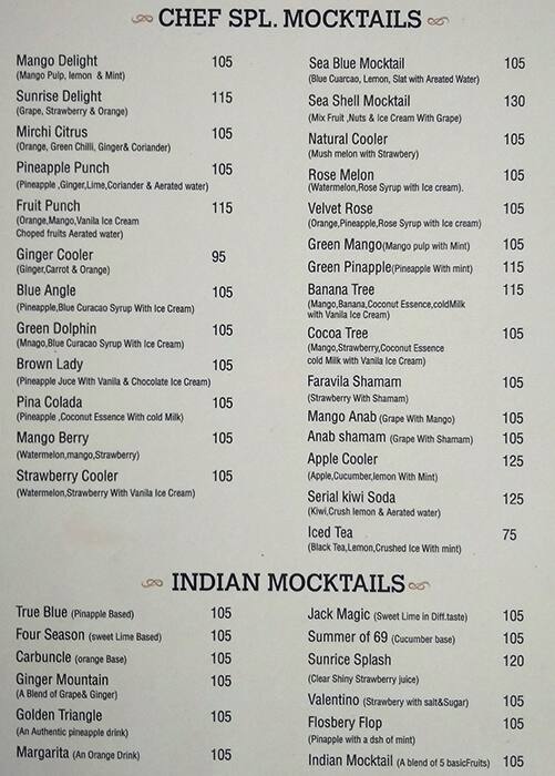 Menu at Savoury SeaShell Restaurant - Velachery, Chennai, 3