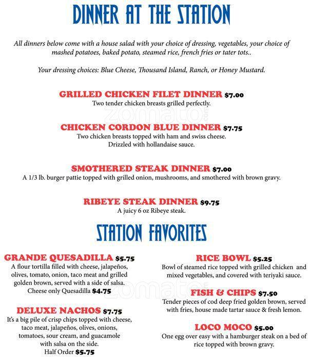 Menu at Aloha Station pub & bar, Aloha