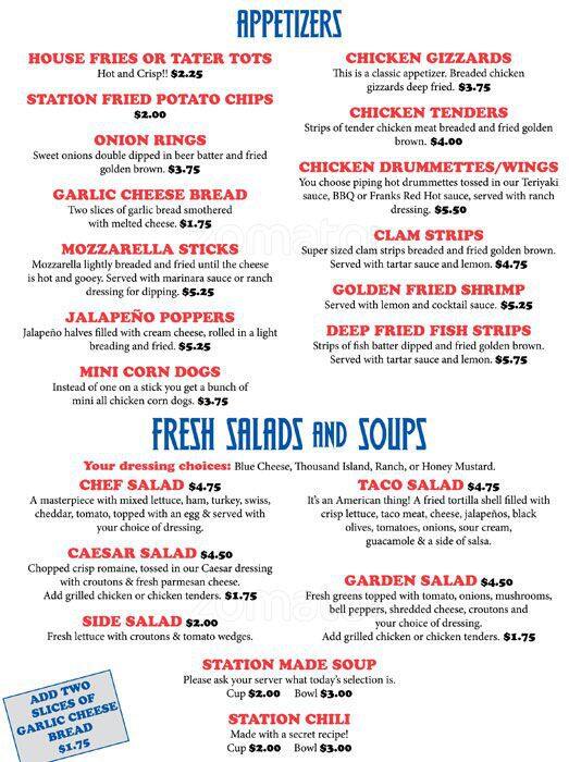 Menu at Aloha Station pub & bar, Aloha