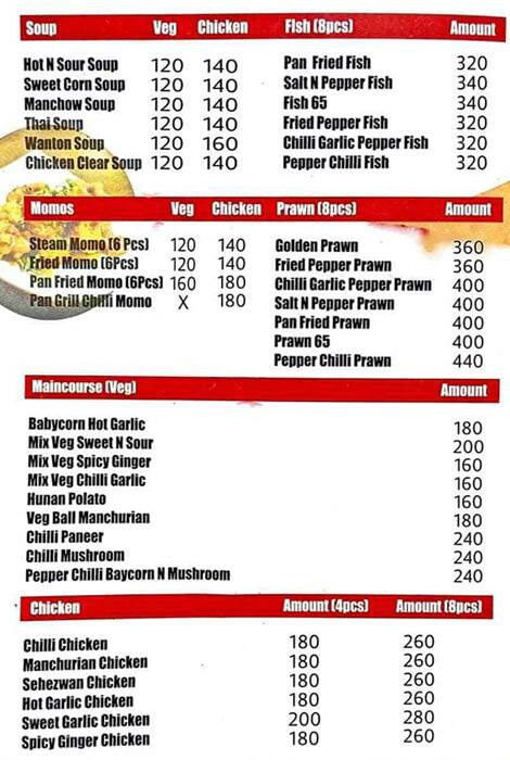 Menu of New Noodle Time, Picnic Garden, Kolkata
