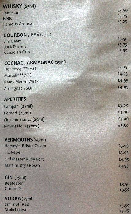 Carta del pub y bar Langham Court Hotel - Gem Hotels, Londres