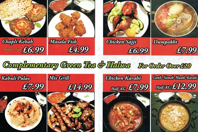 Menu at Khyber Grill restaurant, Dagenham, 800 Green Ln