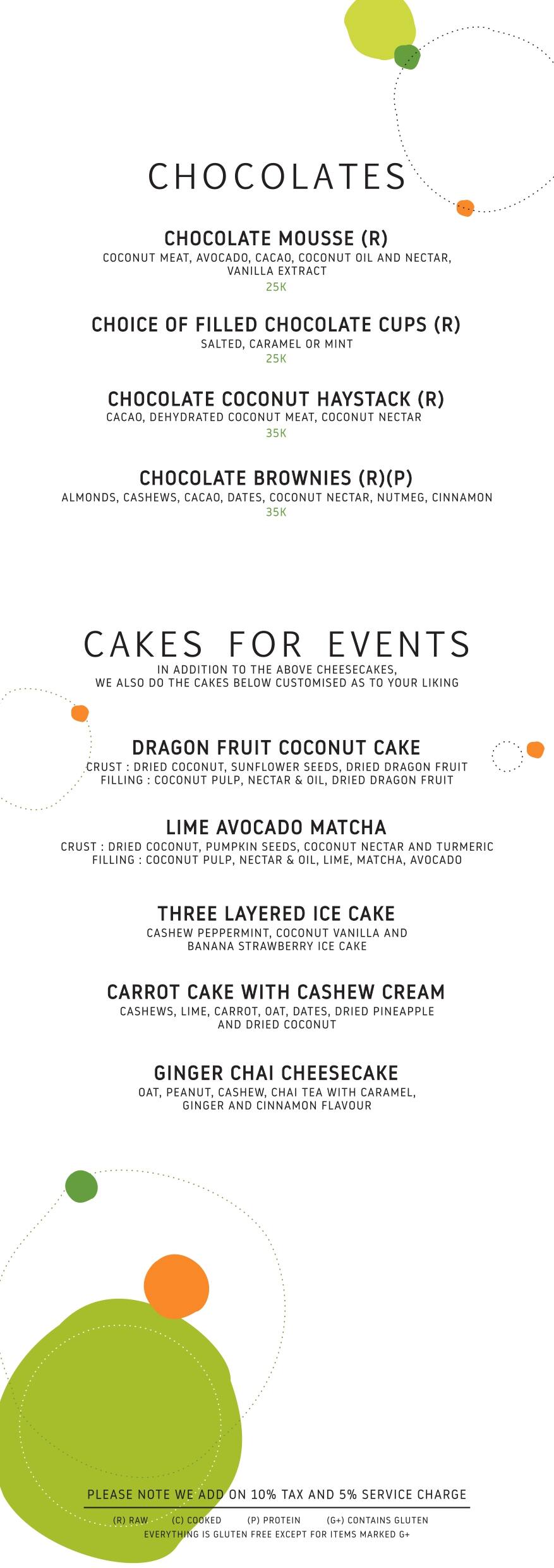 Menu at Living Food Lab restaurant, Canggu, No 8