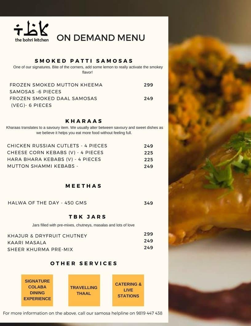 The Bohri Kitchen Menu, Menu de The Bohri Kitchen, Worli, Mumbai - Zomato