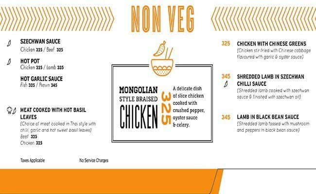 Menu at Orange Wok, Chennai, AH-15