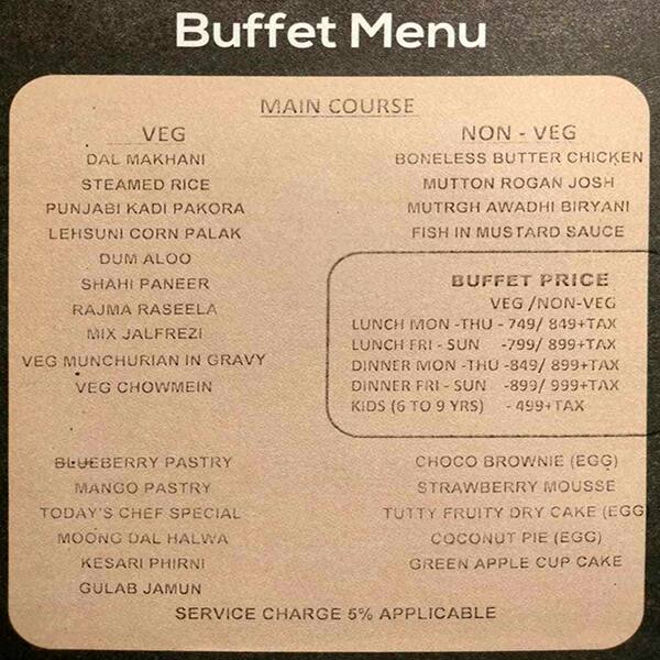 Menu of The Barbeque Company, Rajouri Garden, New Delhi
