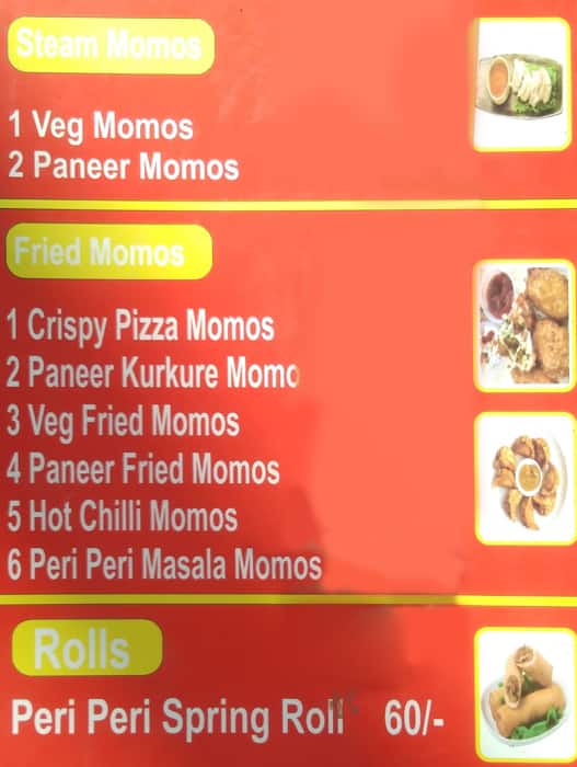 Menu of Devansh Momos Corner, RT Nagar, Bangalore