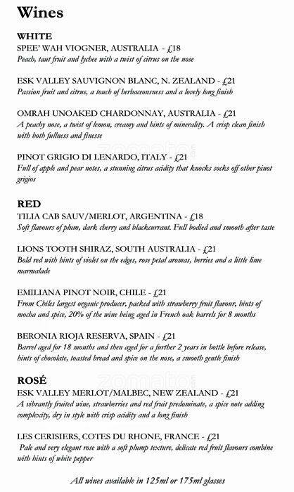 Menu at Queens Arms pub & bar, Edinburgh