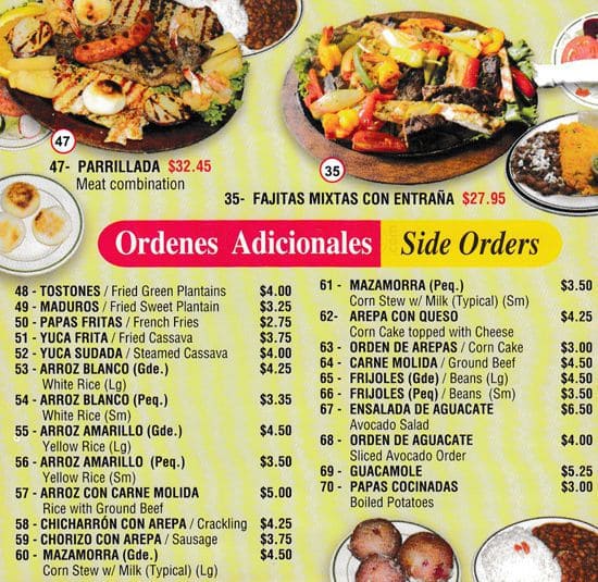 Menu at Pollos Mario steakhouse, New York City, Woodhaven Blvd
