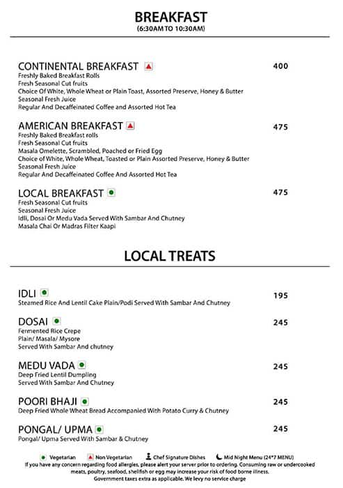 Menu of Cafe 1st Story - Fairfield By Marriott, Chengalpattu, Chennai