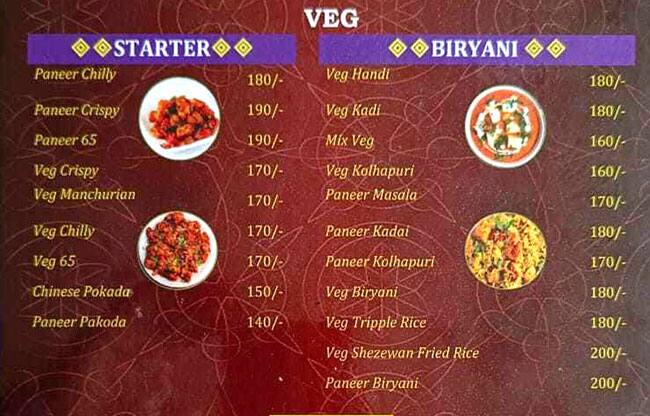 Menu of Hotel Wish Full Bar & Restaurant, Palghar, Mumbai