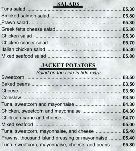 Menu at Cafe Mosaic, Loughton, 4 Golding's Hill