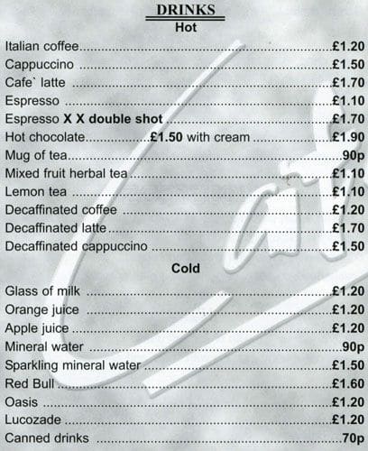 Menu at Cafe Mosaic, Loughton, 4 Golding's Hill