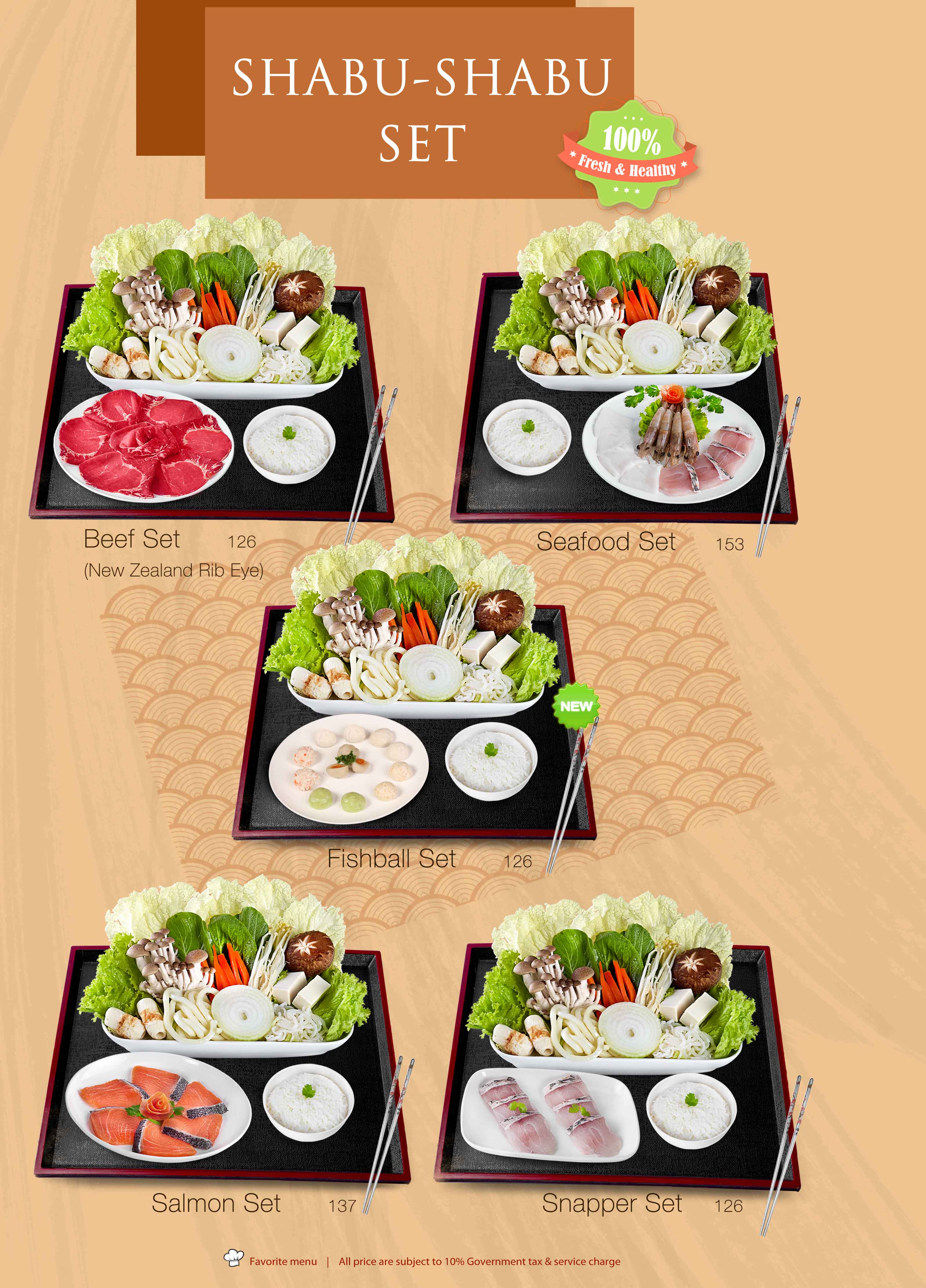 Menu at Shabu Shabu Express restaurant, Jakarta, Kota Kasablanka