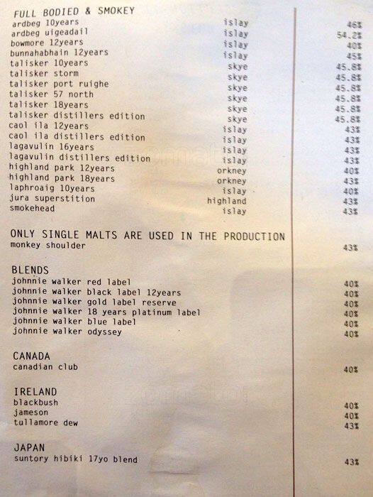 Menu at The Inn On The Mile pub & bar, Edinburgh