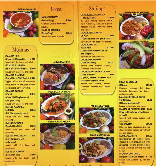Menu at Trejo Mexican Restaurant, Norristown