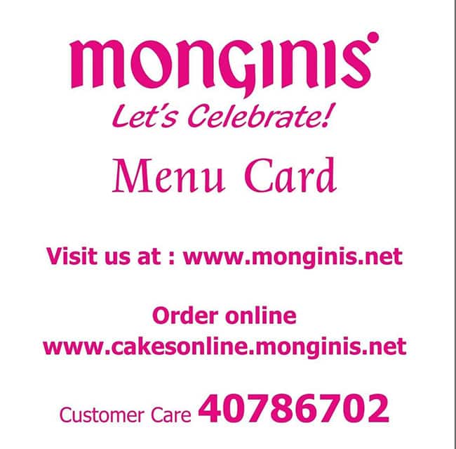 Menu of Monginis Cake Shop, Airoli, Navi Mumbai