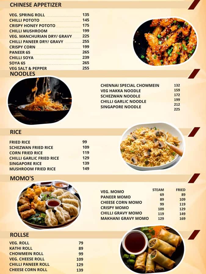 Menu of Chennai Express, Sikandra, Agra