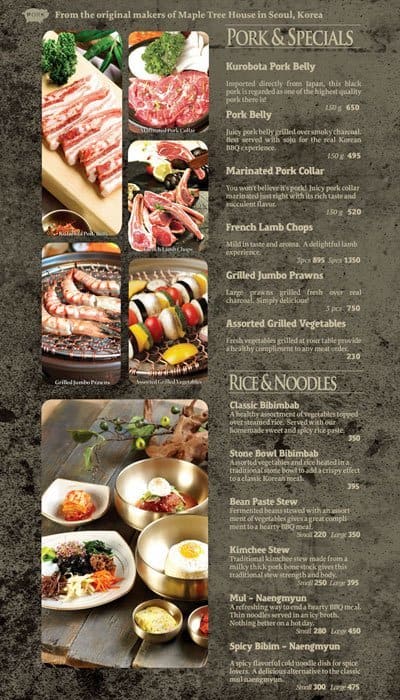 Namoo House Menu, Menu for Namoo House, Bonifacio Global City, Taguig ...