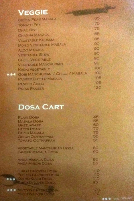 Menu at Azad Restaurant, Thiruvananthapuram, CV Raman Pillai Rd