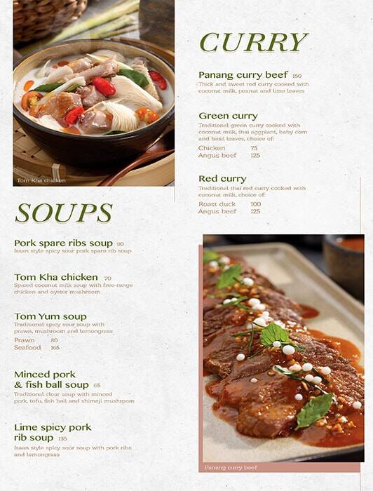 Menu at NOBLE by Zab Thai restaurant, Jakarta