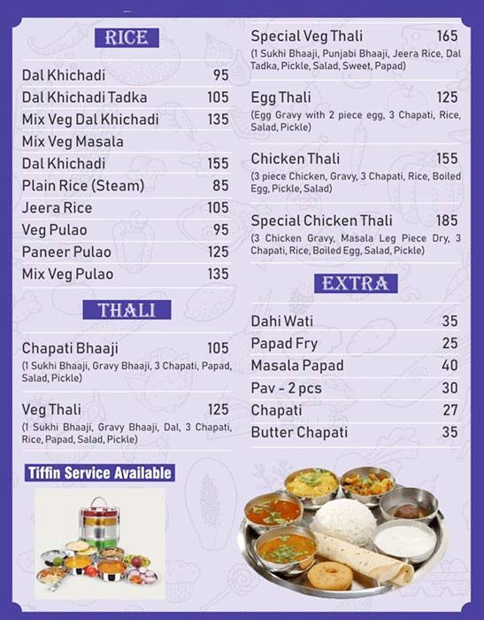 Menu of All-day Meal, Dhanori, Pune