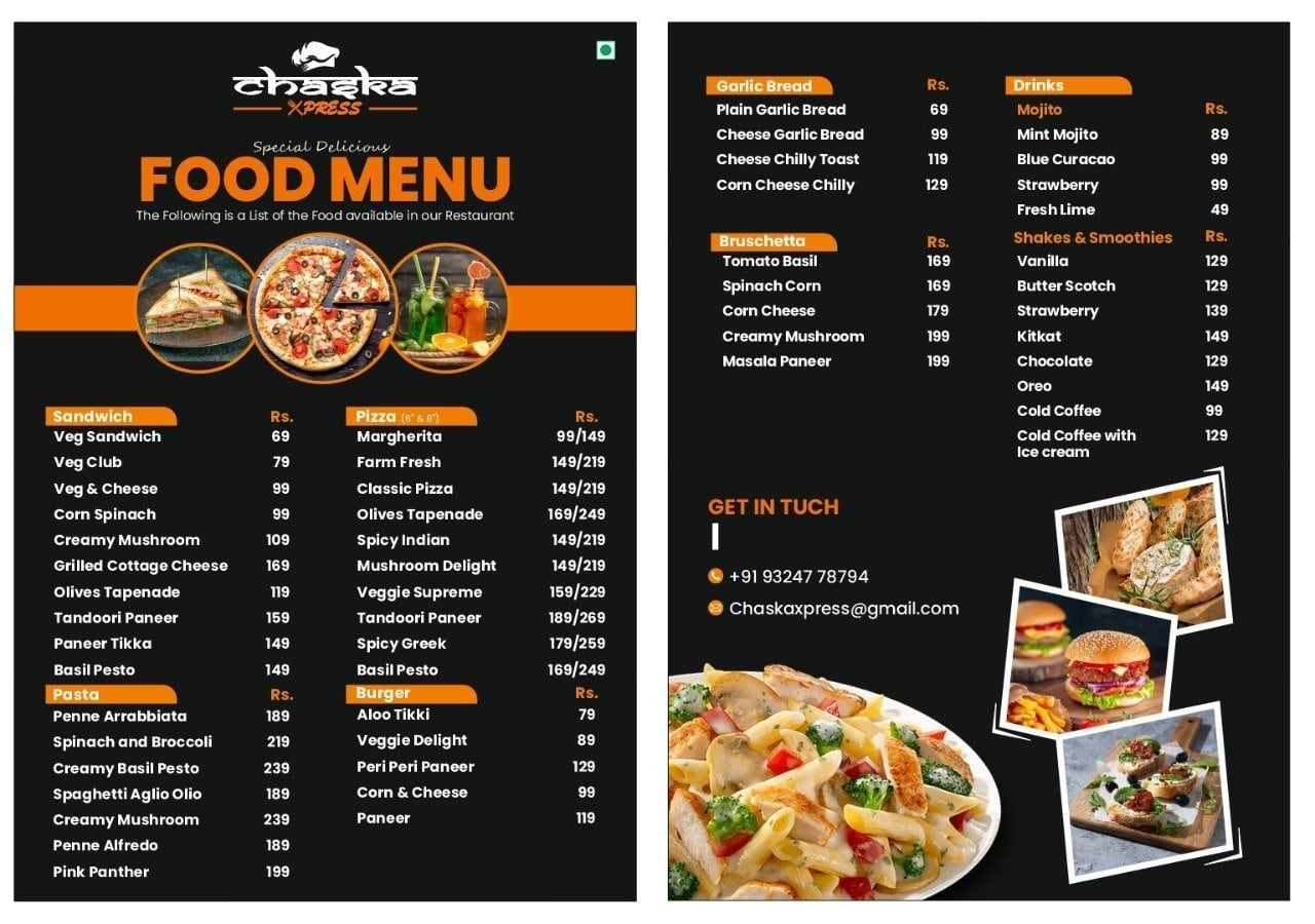 Menu of Chaska Xpress, Chembur, Mumbai