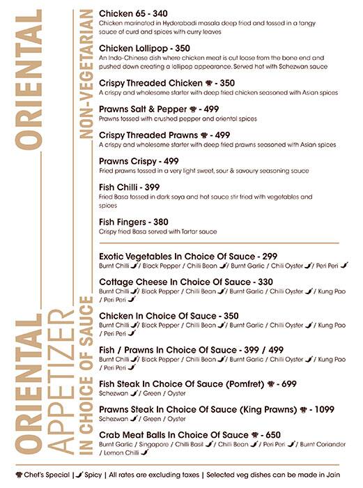 Menu at Golden Chimney Restaurant & Bar, Mumbai, VP Road Sai Dham Mandir