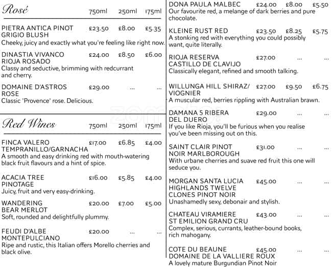 Menu at The Alchemist New York Street pub & bar, Manchester, 1 New York St