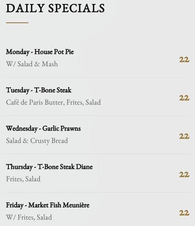 Menu at The Crafers Hotel pub & bar, Crafers