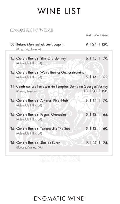 Menu at The Crafers Hotel pub & bar, Crafers