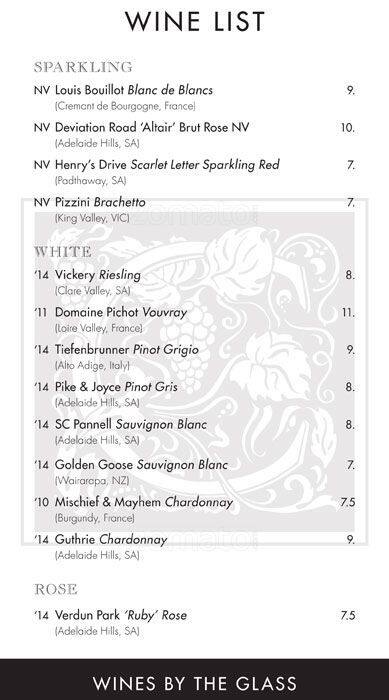 Menu at The Crafers Hotel pub & bar, Crafers