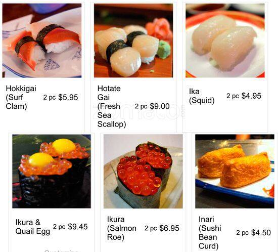 Menu at Bishoku restaurant, Sandy Springs