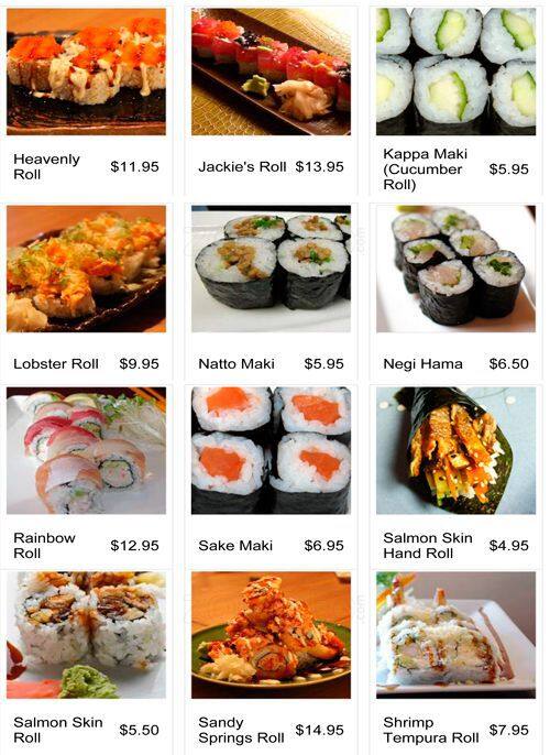 Menu at Bishoku restaurant, Sandy Springs