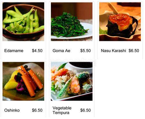 Menu at Bishoku restaurant, Sandy Springs
