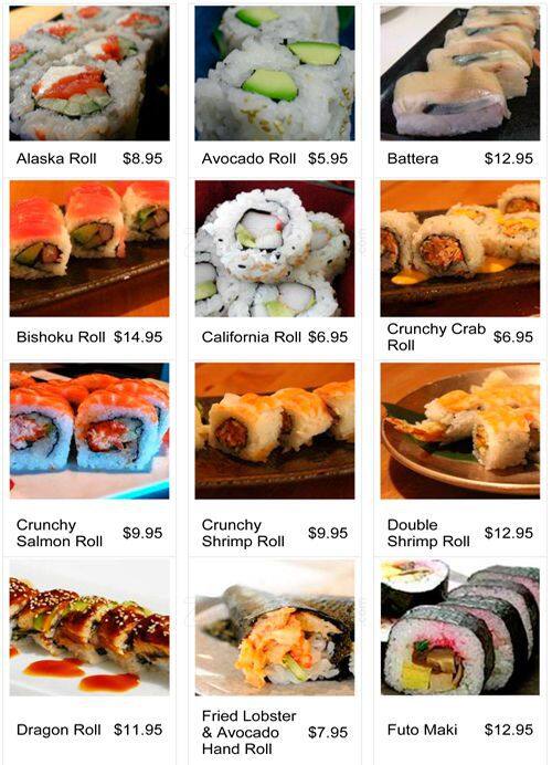 Menu at Bishoku restaurant, Sandy Springs