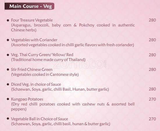Menu at Green Jade Lounge, Mumbai, Saffron House