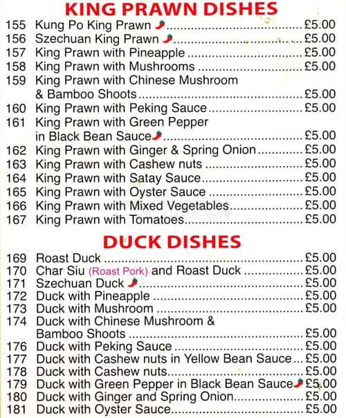 Menu at Famous Chef restaurant, London, 578 Rainham Rd. S.