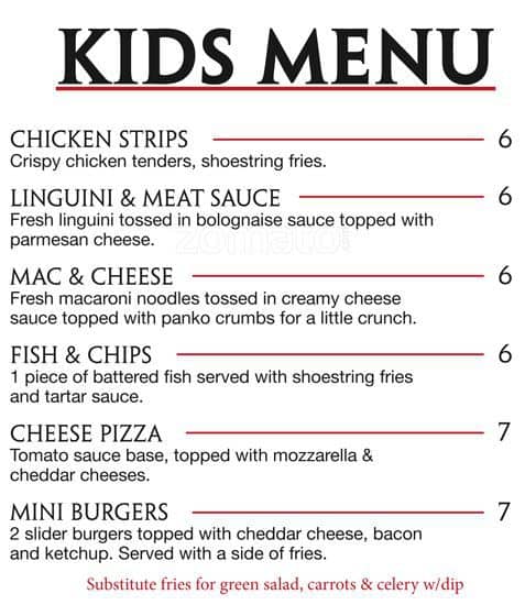 Menu at Match Eatery & Public House, Vernon