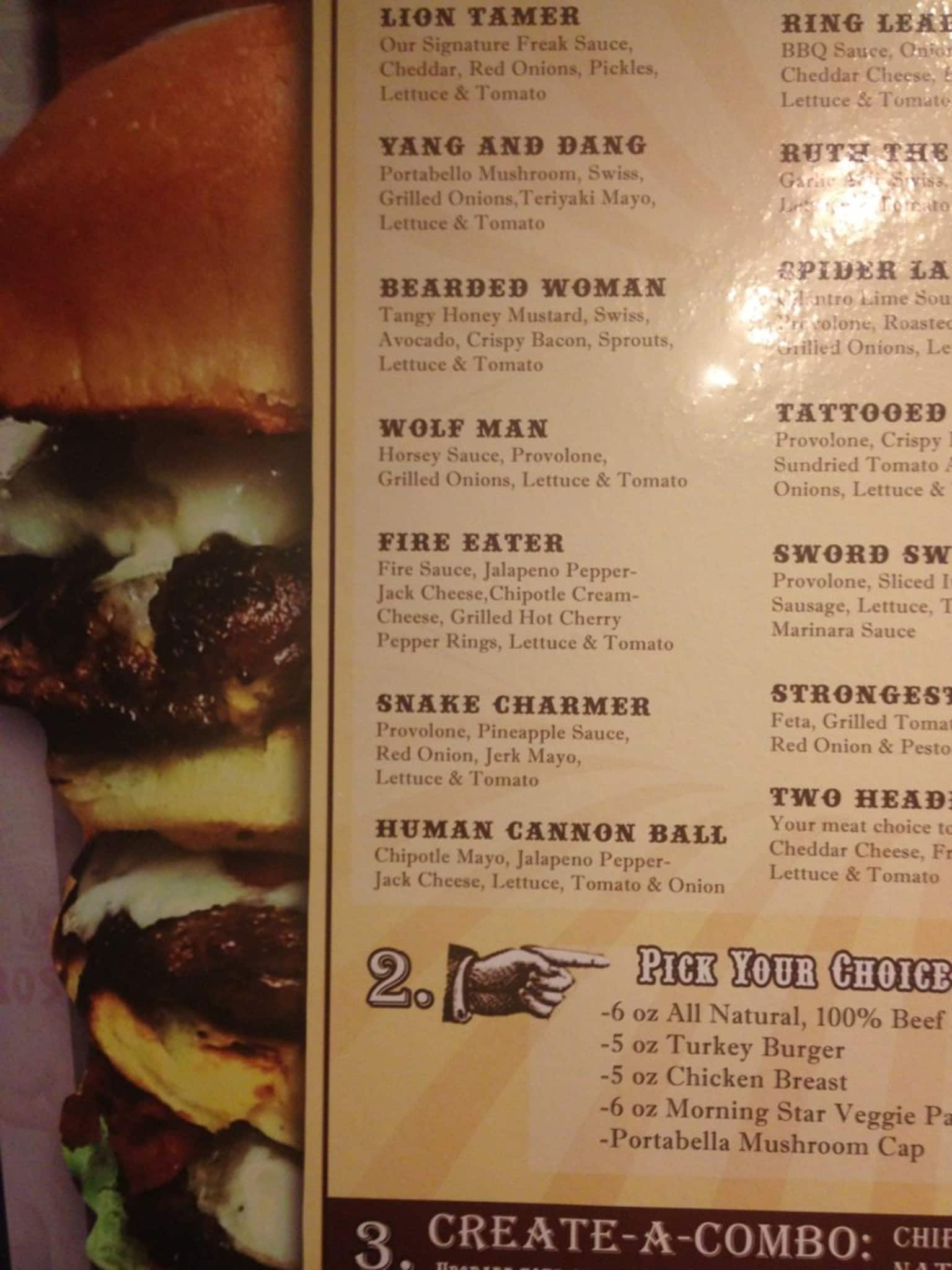 Menu at The Burger Freak restaurant, Fort Lauderdale, N Andrews Ave