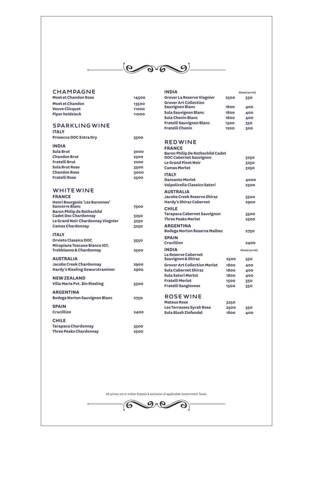 Menu at Tia Maria - Novotel Goa Dona Sylvia Resort Hotel, Cavelossim