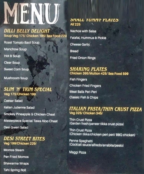 The Masterpiece Cafe Menu, Menu for The Masterpiece Cafe, Rajouri ...