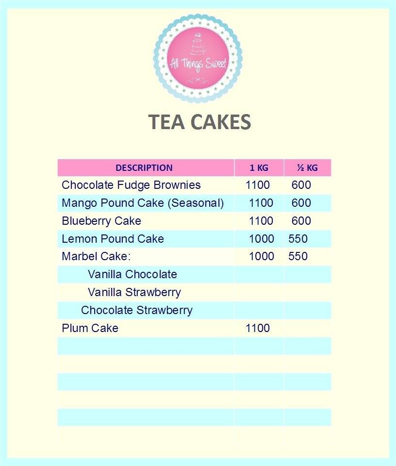 All Things Sweet Menu, Menu for All Things Sweet, Vasant Kunj, New ...