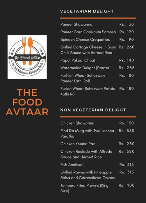 Menu of The Food Avtaar, Chembur, Mumbai